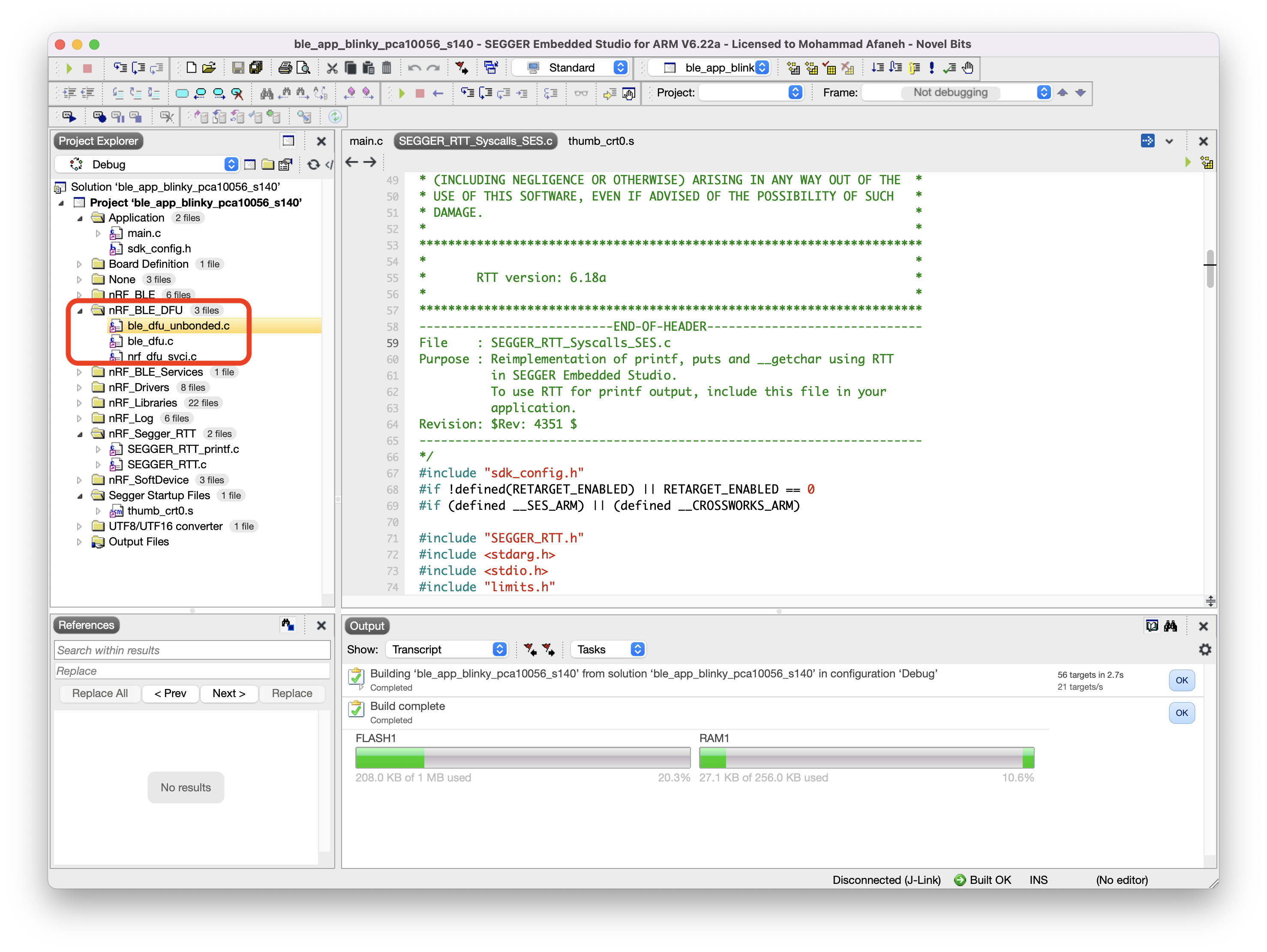 nRF52 OTA DFU over Bluetooth LE: Buttonless DFU Integration Tutorial (Part 4) | Novel Bits